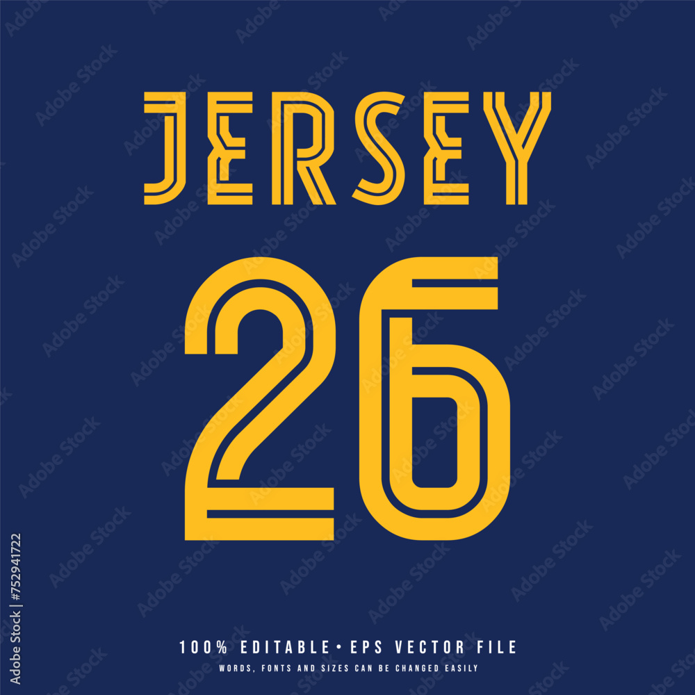Jersey number, baseball team name, printable text effect, editable ...