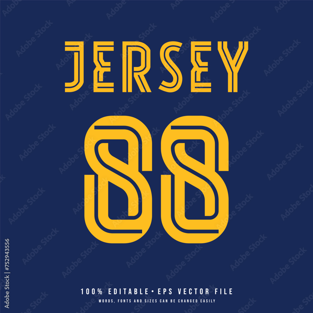 Jersey number, baseball team name, printable text effect, editable ...