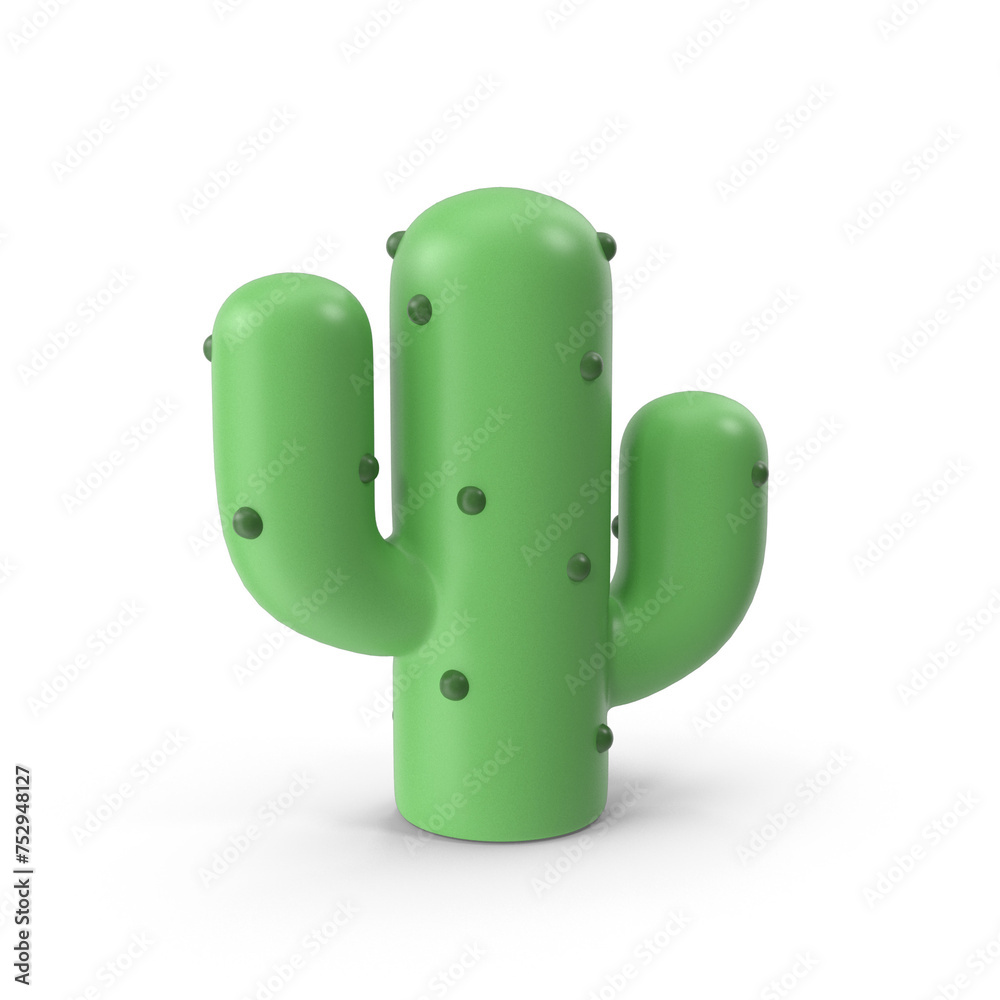 Cactus vector emoji illustration isolated on white background. emoticon ...