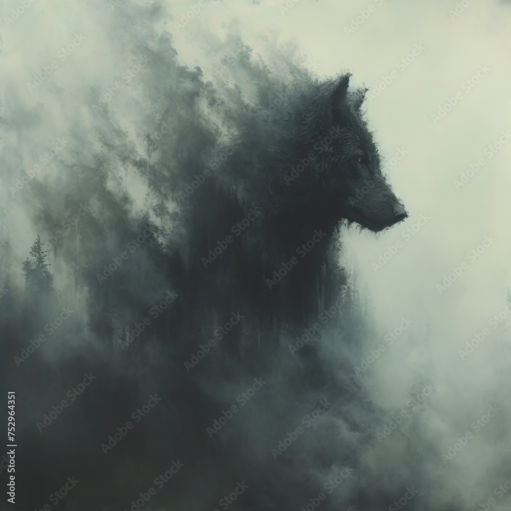 Alien Beast in the Sky: A Black Fog Creature Unveiled created with ...