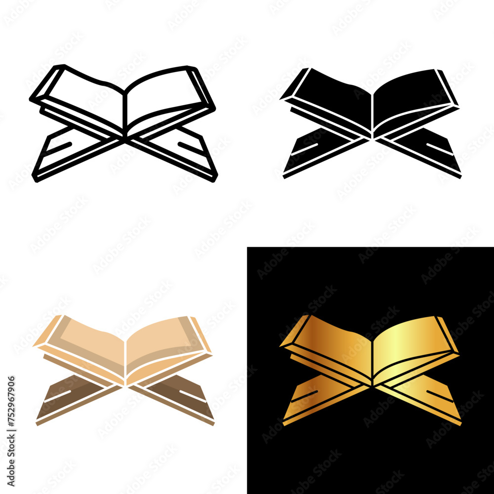 Quran icon. This symbolic representation pays homage to the sacred text ...