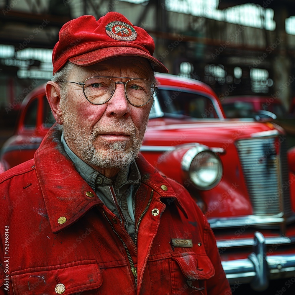 Restoring an Old Car - A classic car enthusiast smiling with ...