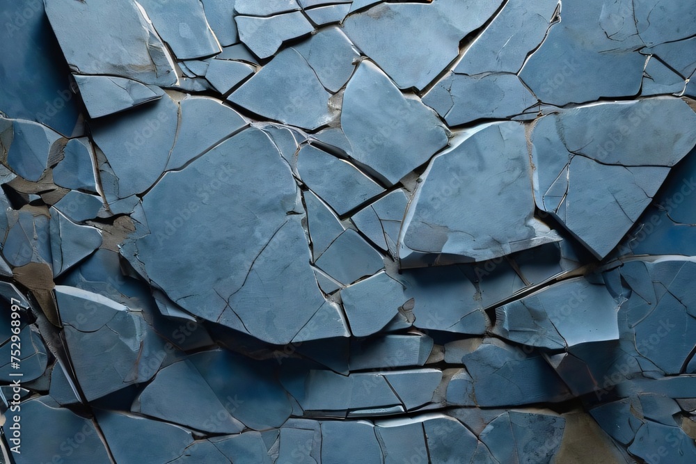 texture of clean empty blue stone surface backdrop between blue wall ...