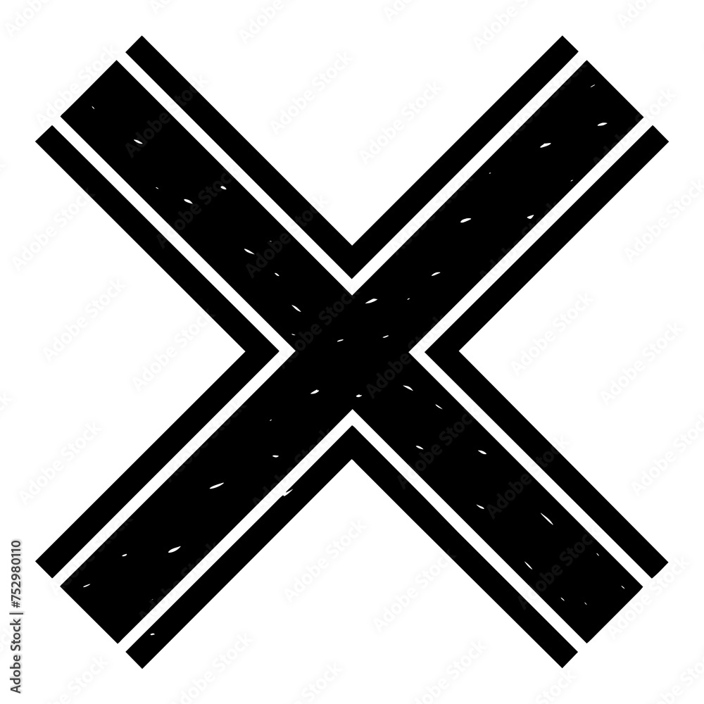 Crossmark Icon, Red X Symbol, Rejection Sign Stock Vector | Adobe Stock