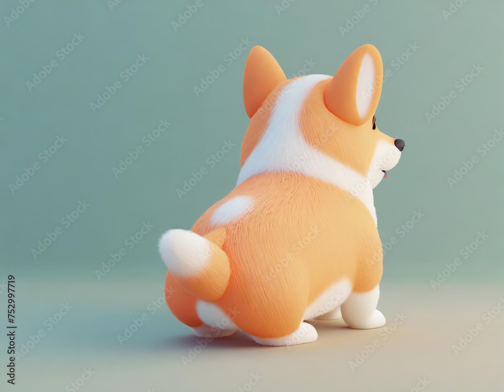 Concept art character of a simple fat cute funny kawaii fluffy cartoon ...