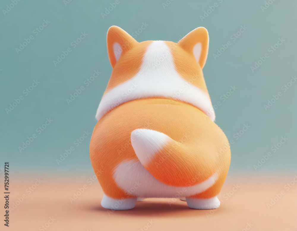 Concept art character of a simple fat cute funny kawaii fluffy cartoon ...