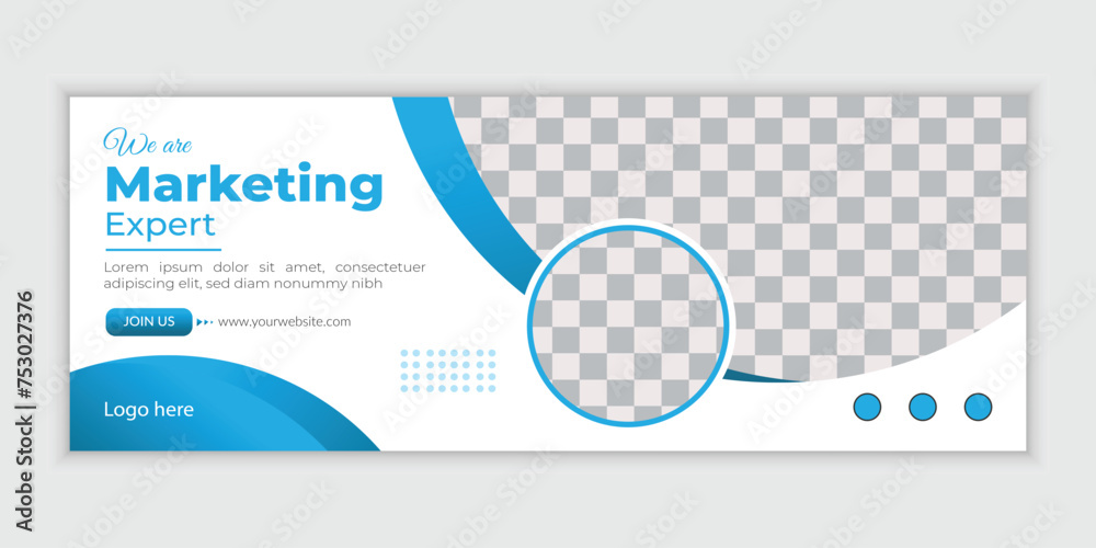Business Facebook cover, Corporate social media post template design ...