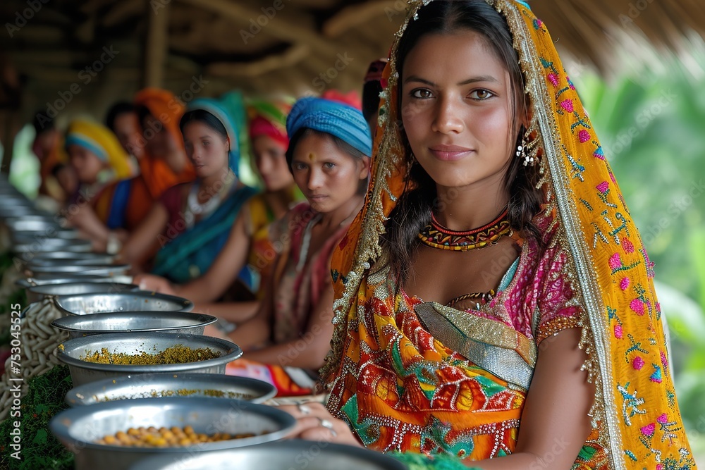 Explore the traditions and customs of Tharu tribal weddings Stock Photo ...