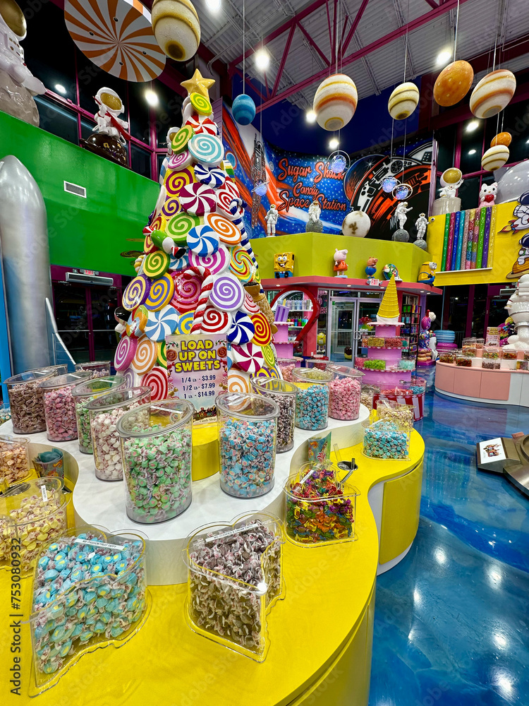 Candy store interior decorations and display at Sugar Shack Candy on ...