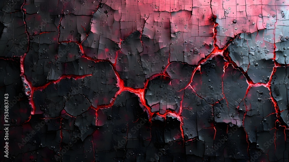 Dynamic 3D Render: Open Fracture with Vibrant Cracked Textures Stock ...
