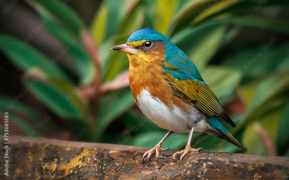 The Blue-crowned Motmot, also known as Momotus momota, is a beautiful ...