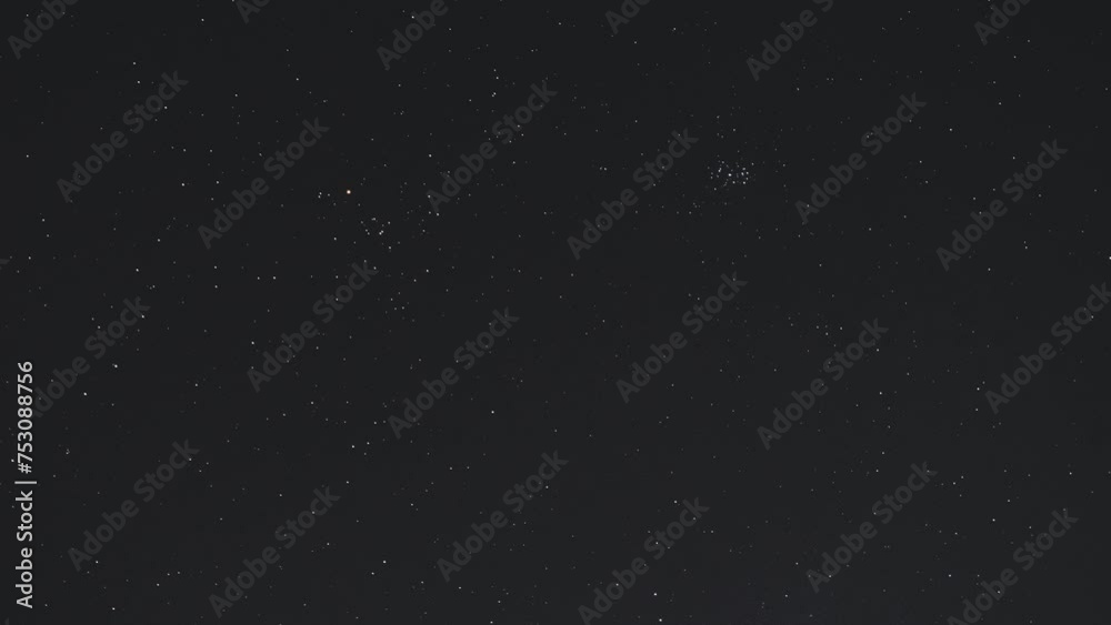 The full Taurus Constellation passing through the winter sky. Part of ...