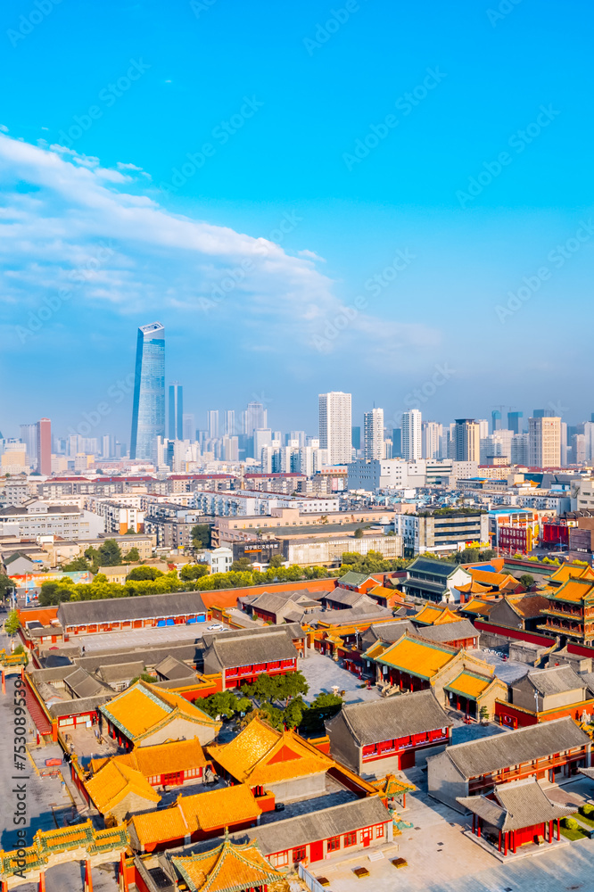 Aerial Photography of Scenery of the Forbidden City and Urban Skyline ...
