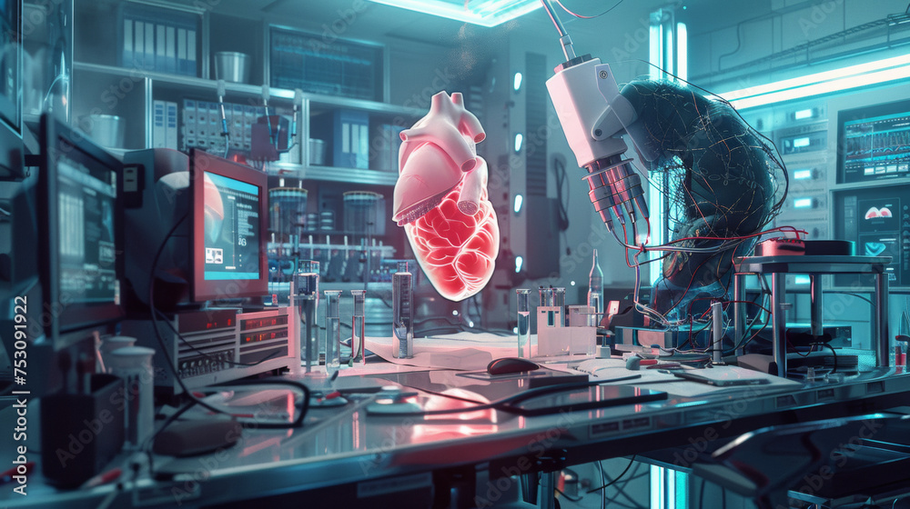 Inside a biomedical engineering laboratory. A laboratory in which human ...