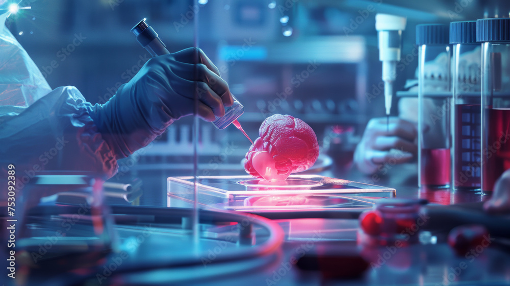 Inside a biomedical engineering laboratory. A laboratory in which human ...