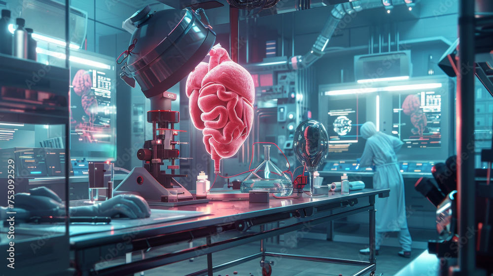 Inside a biomedical engineering laboratory. A laboratory in which human ...