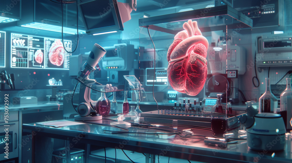 Inside a biomedical engineering laboratory. A laboratory in which human ...