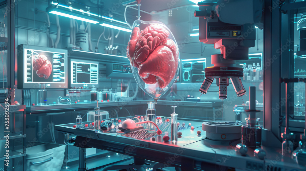 Inside a biomedical engineering laboratory. A laboratory in which human ...