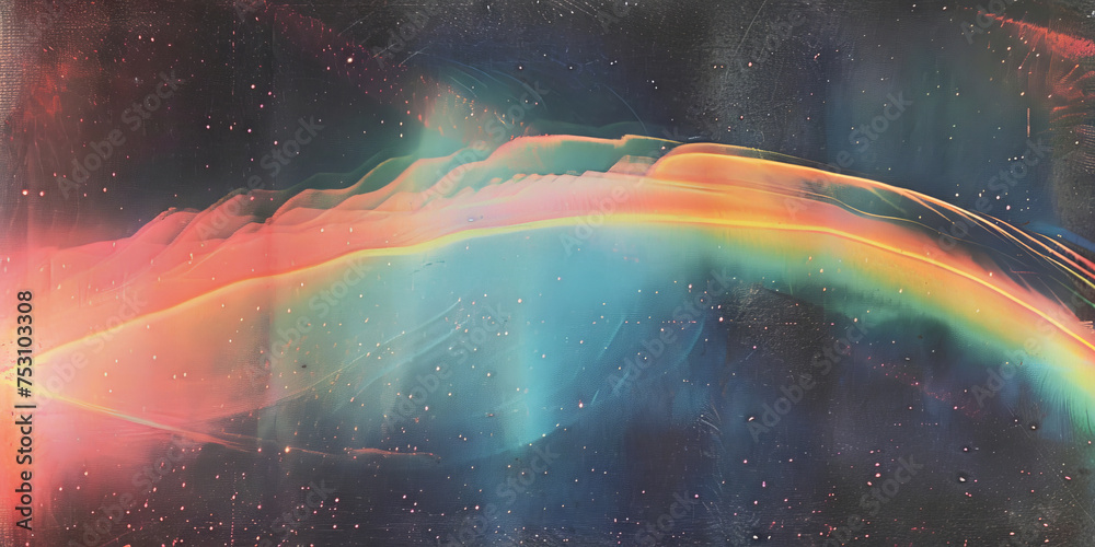 rainbow in the blackness,vintage rainbow Film Texture Overlay ...