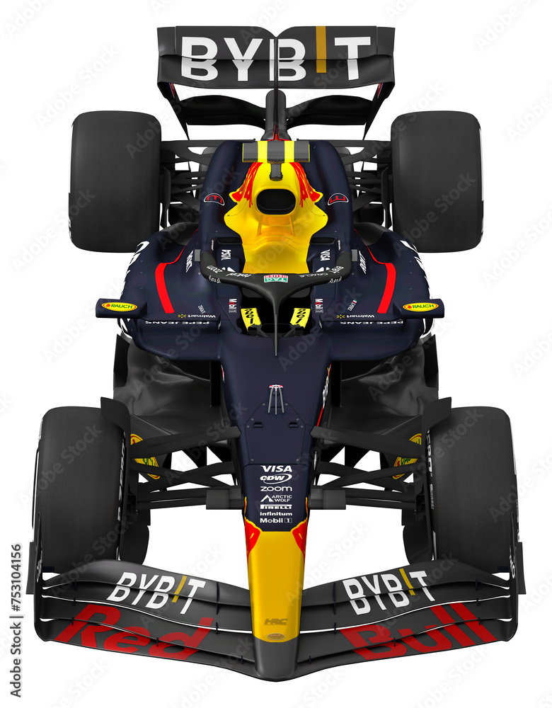 f1 car red bull rb20, formula one season 2024 Illustration Stock ...