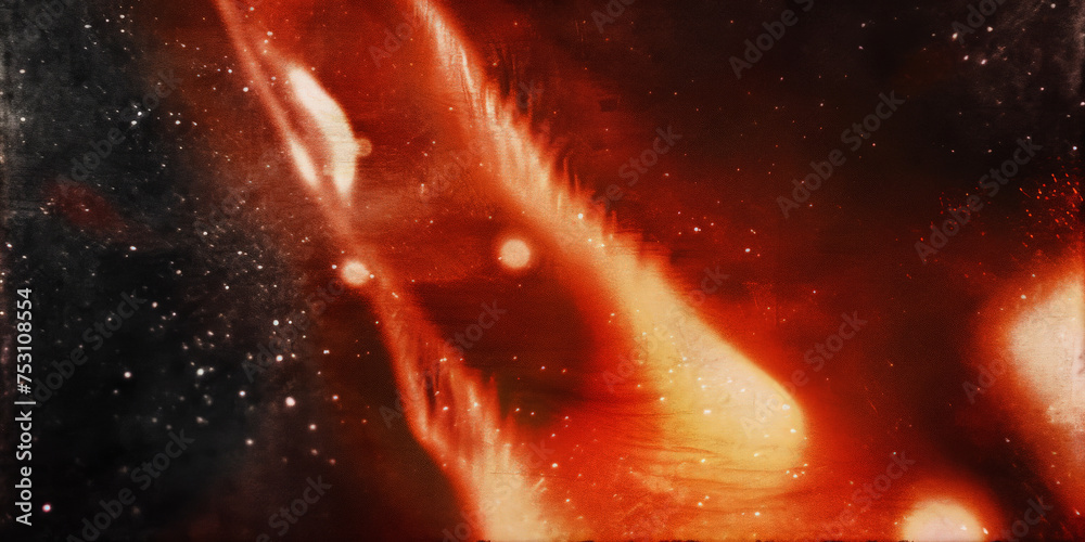 black white and red mysterious space dust texture and scratches, grainy ...