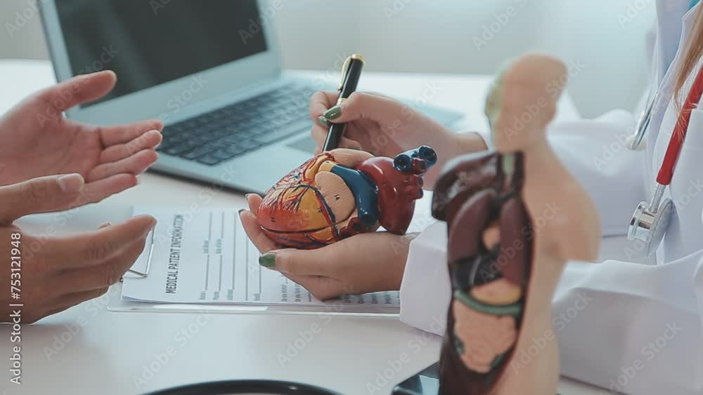 Neurologist hand pointing brain anatomy human model and brain disease ...