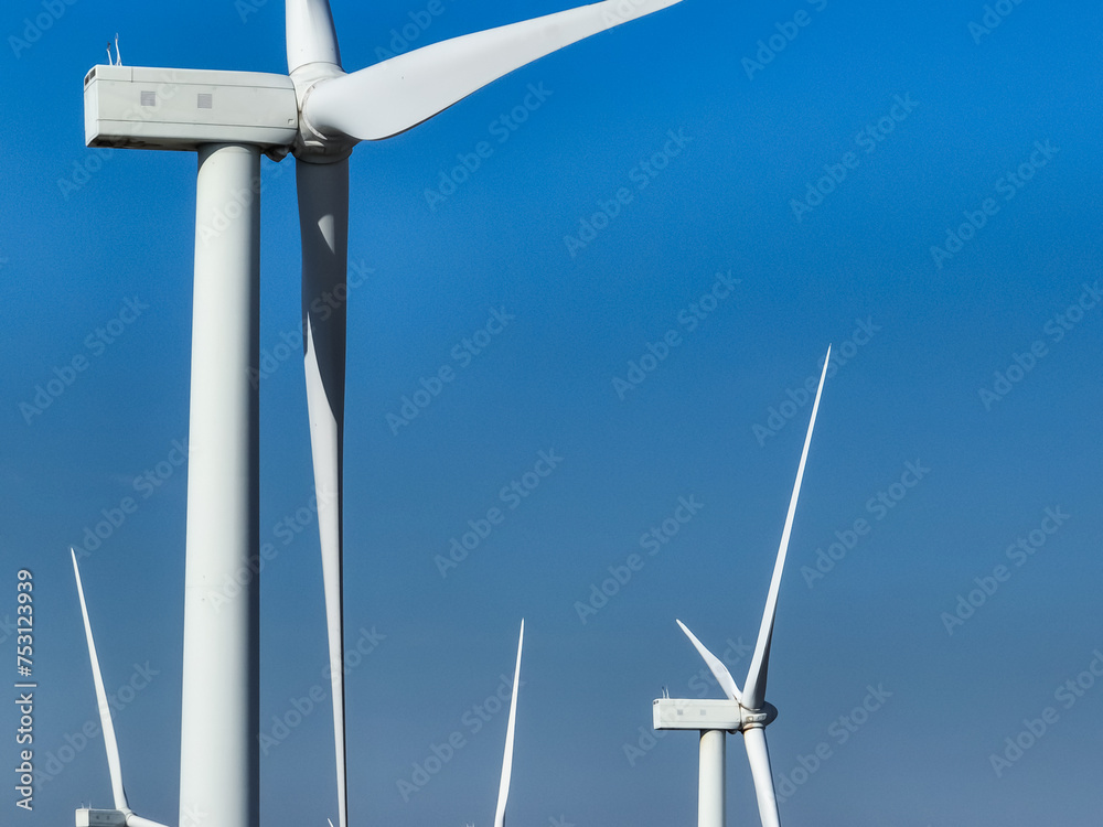 Wind energy. Wind power. Sustainable, renewable energy. Wind turbines ...