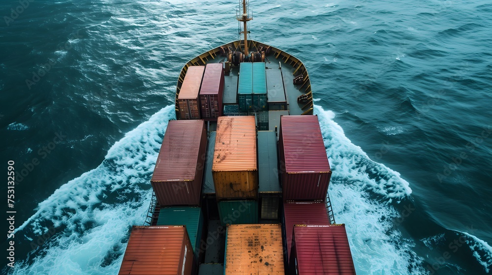 Ship Logistics, Maritime Conveyance, Container cargo freight ship, Boat ...