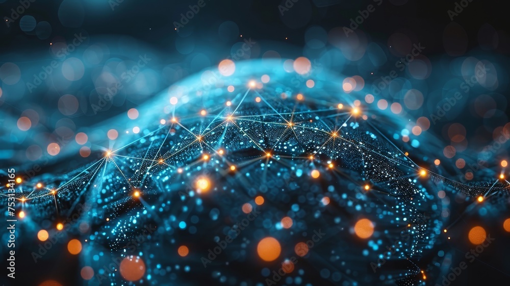 Data visualization with text in a sphere. HUD wireframe mesh sphere ...