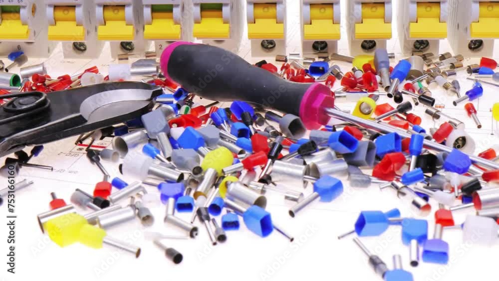 Electrical installation tools for installation of electrical panels. On ...