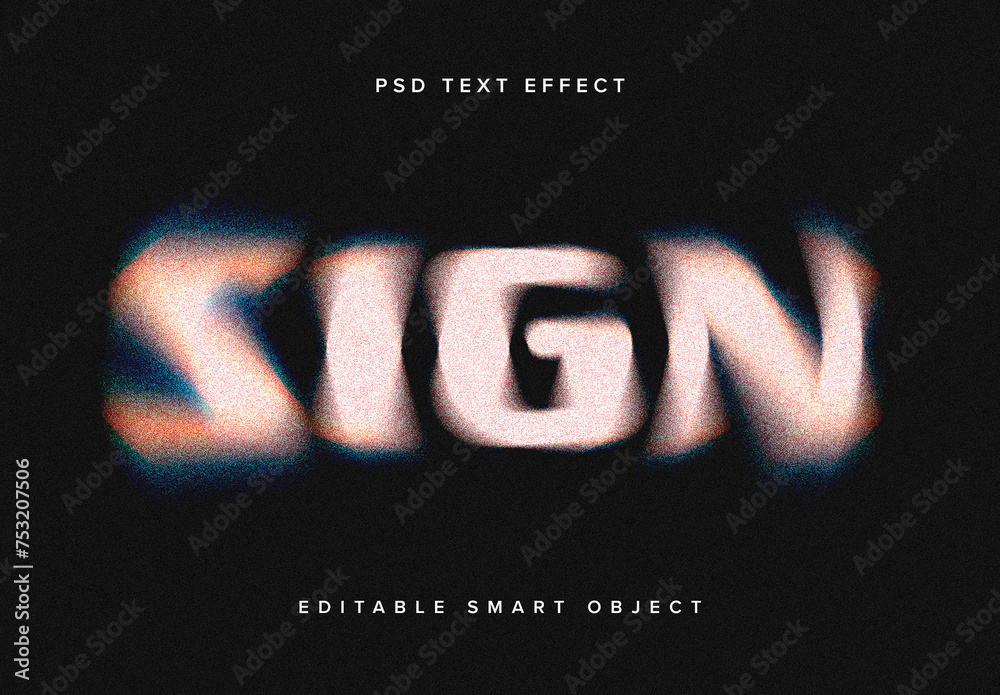 Dissolving Text Effect Mockup Stock Template | Adobe Stock