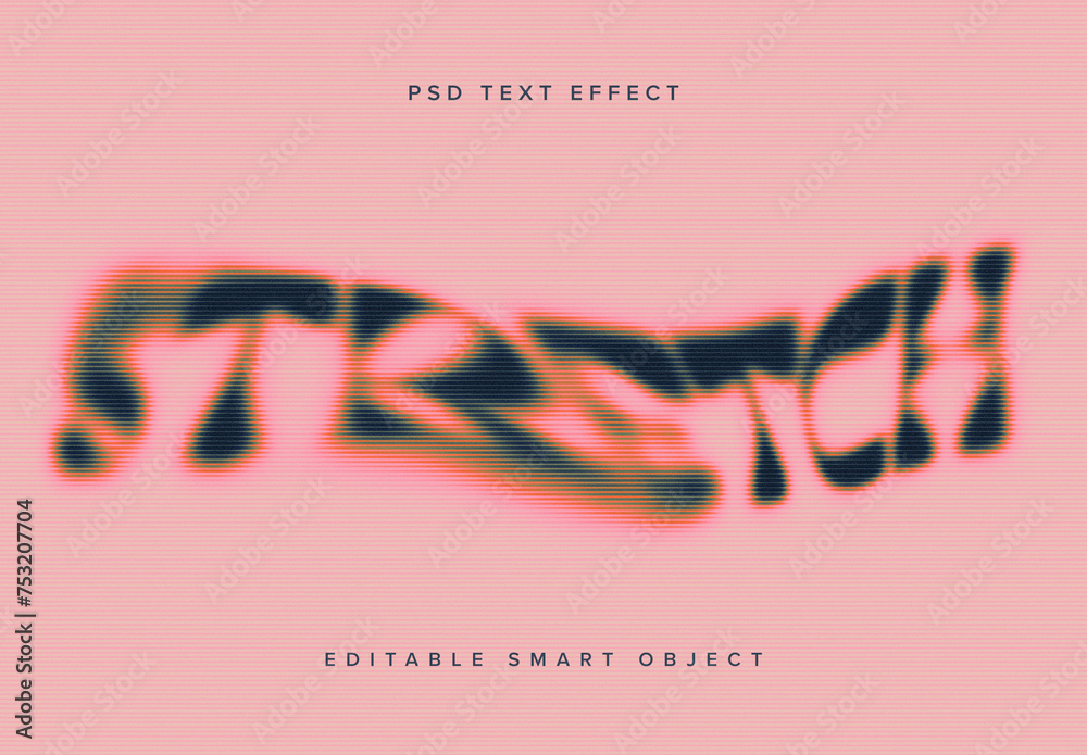 Warped Text Effect Mockup Stock Template | Adobe Stock