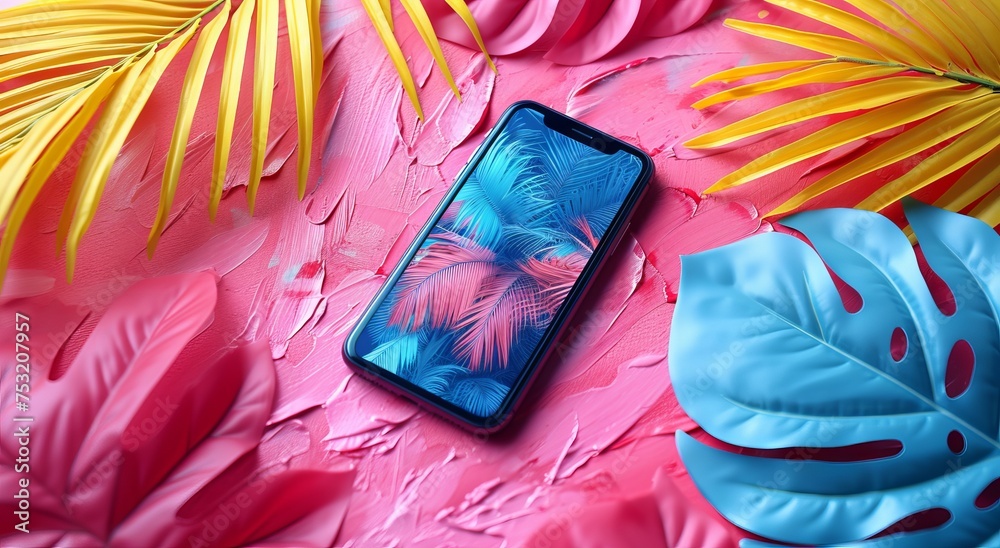 smartphones lined up displaying a variety of screens and user ...