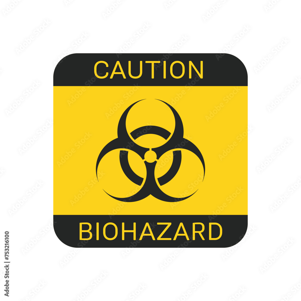 Biohazard icon. Warning sign of virus. Vector biohazard symbol isolated ...