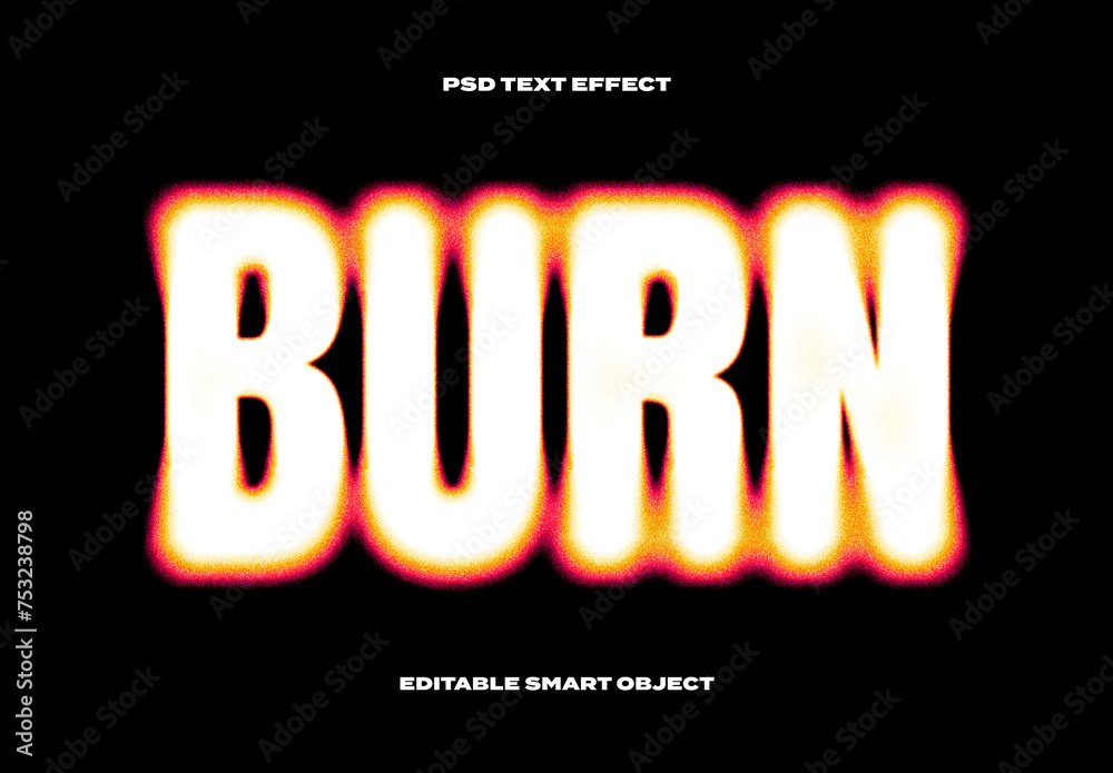 Burn Blur Text Effect Stock Template | Adobe Stock