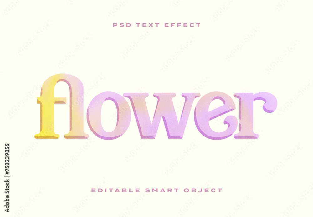 Cute Pastel Gradient Text Effect Stock Template | Adobe Stock
