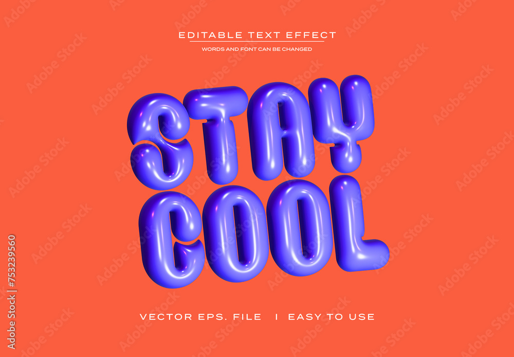 3d Inflated Text Effect Stock Template | Adobe Stock