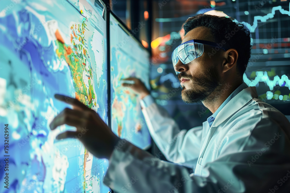 Scientists interpret atmospheric charts, forecasting climate trends and ...