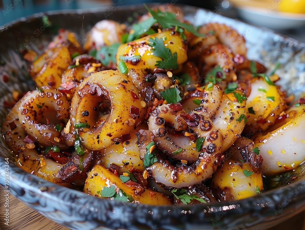 Curry-Infused Squid Extravaganza - Stir-Fried Squids with Yellow Curry ...