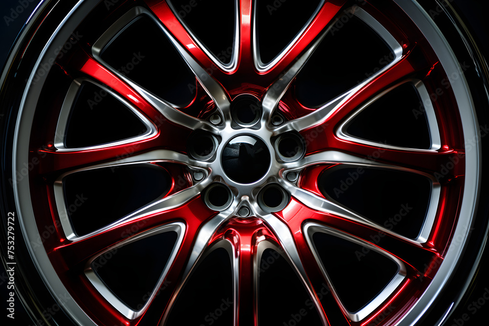 product photo of a car rim, car rim product photo, cool car rim, steel ...