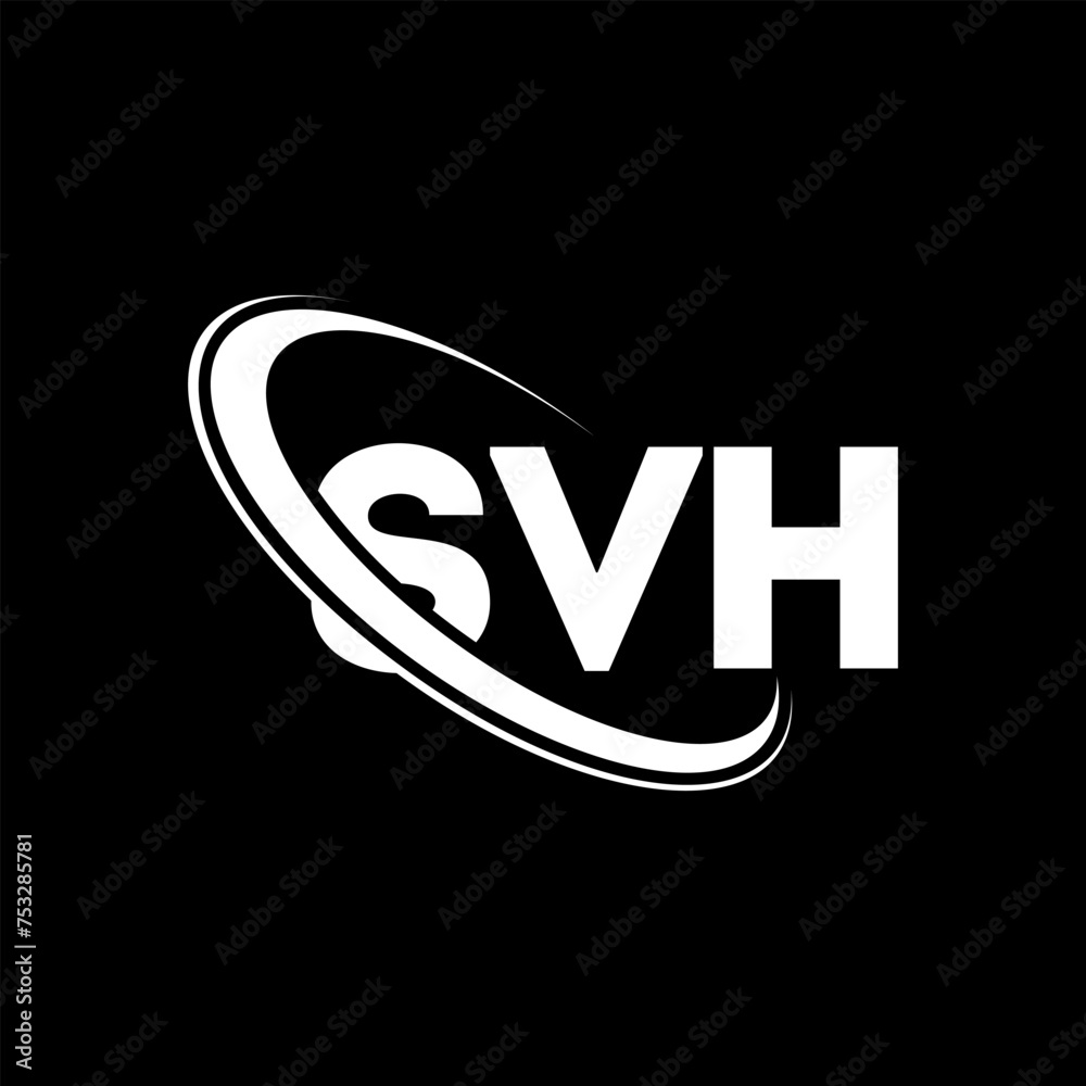 SVH logo. SVH letter. SVH letter logo design. Initials SVH logo linked ...