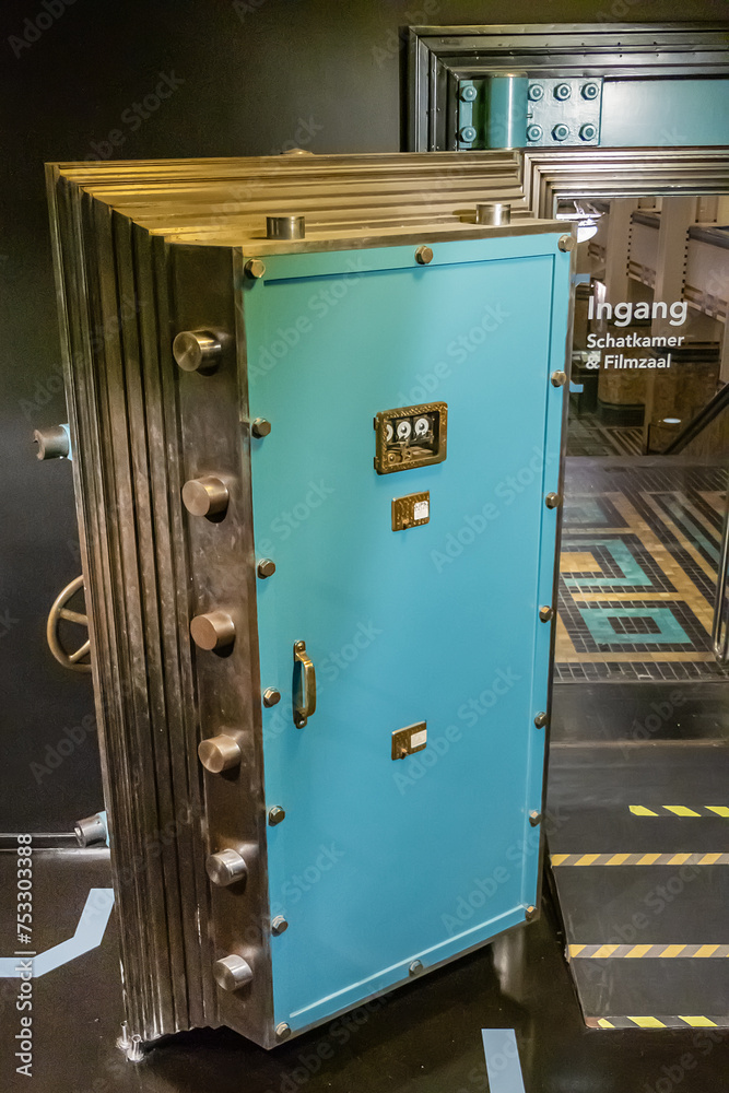 Interior of City Archives of Amsterdam (Stadsarchief Amsterdam), stores ...