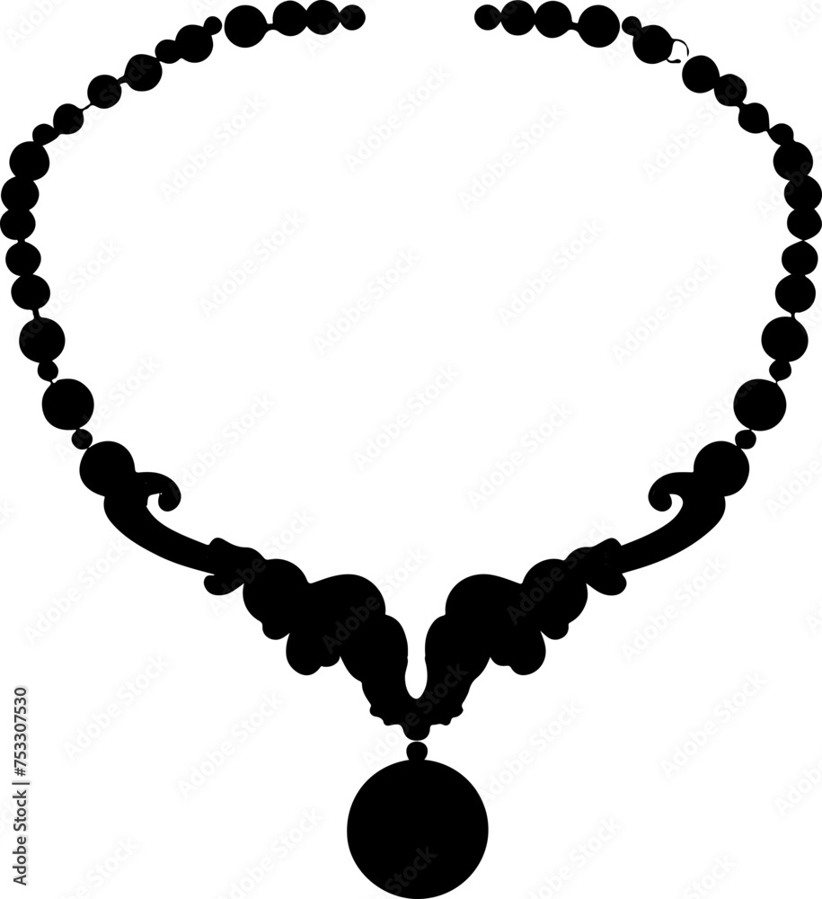 necklace vector illustration isolated on transparent background. Stock ...