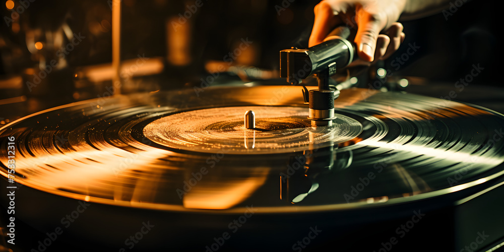 vinyl record, vinyl record playing, sound of vinyl record, oldschool ...