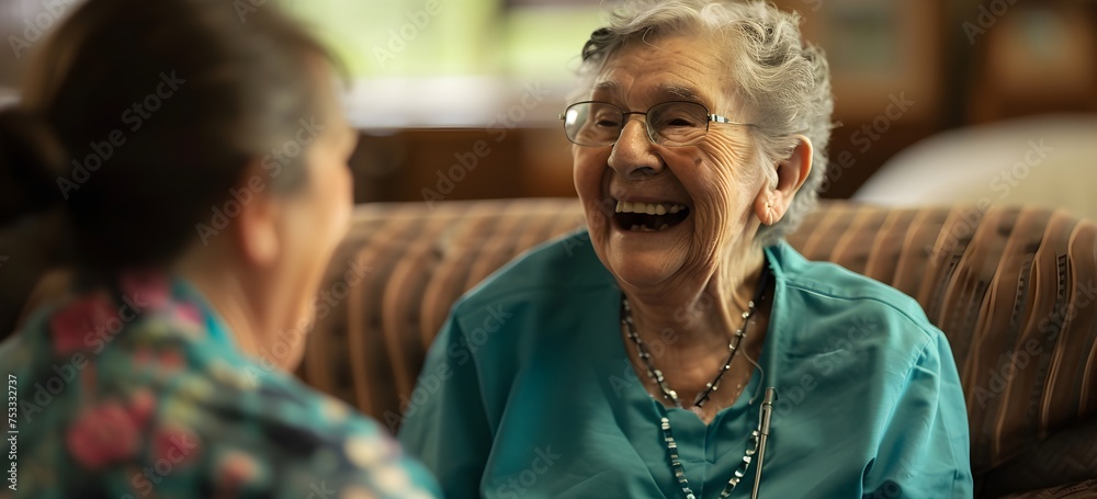 elderly people, help and communication with the elderly, nursing home ...
