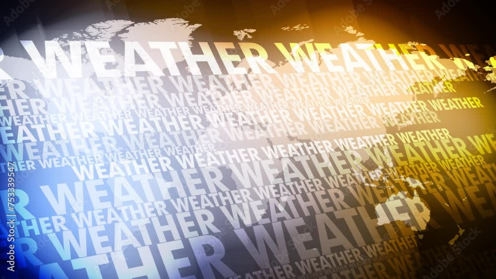 Texture of weather text and world map displaying global weather ...