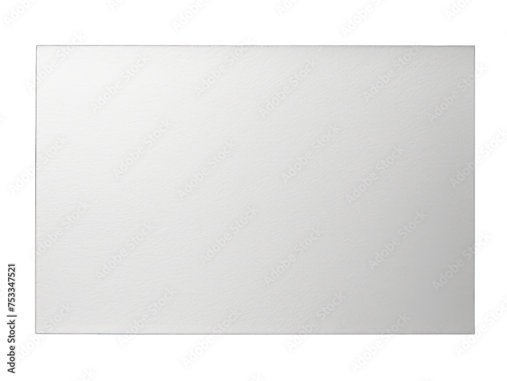 silver blank paper isolated on transparent background, transparency ...