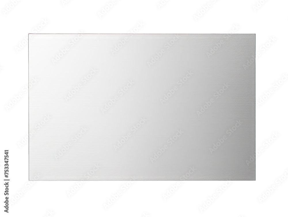 silver blank paper isolated on transparent background, transparency ...