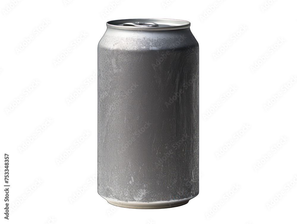 gray soda can isolated on transparent background, transparency image, removed background Stock ...