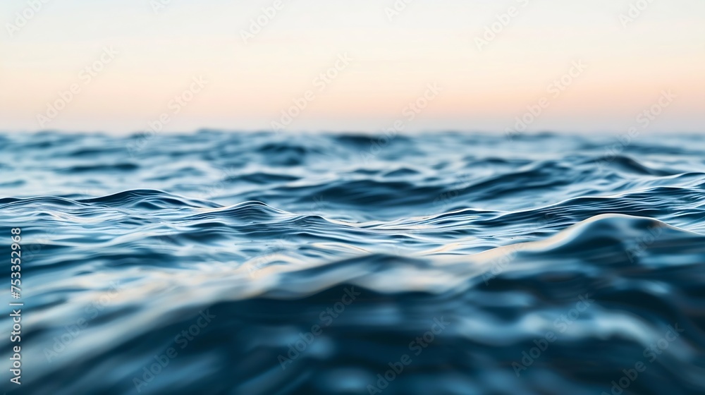 Poster Generative AI : Surface of the ocean at dusk motion blur – Wall ...